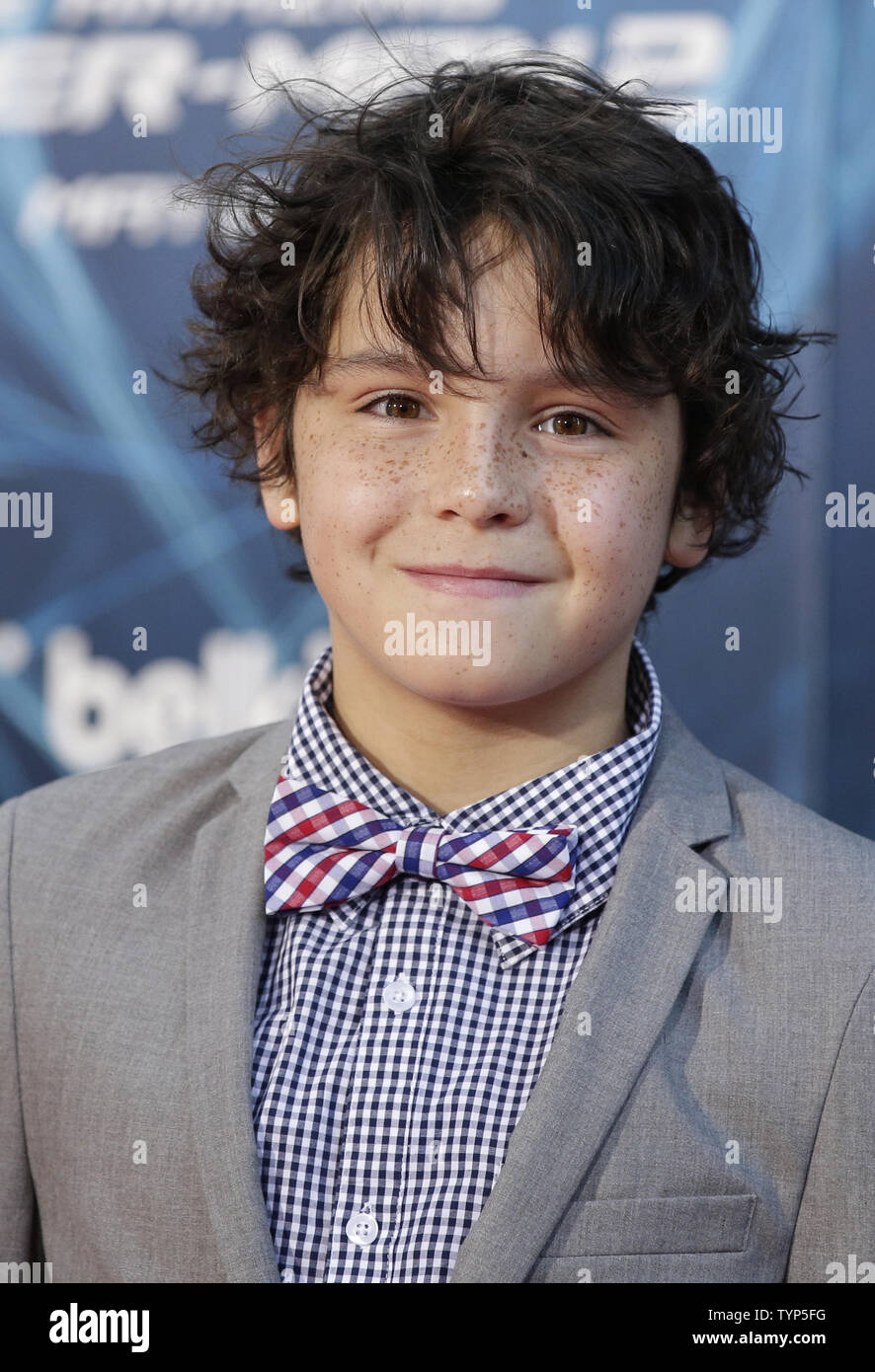 Noah Lomax arrives on the red carpet at The Amazing Spider-Man 2 ...