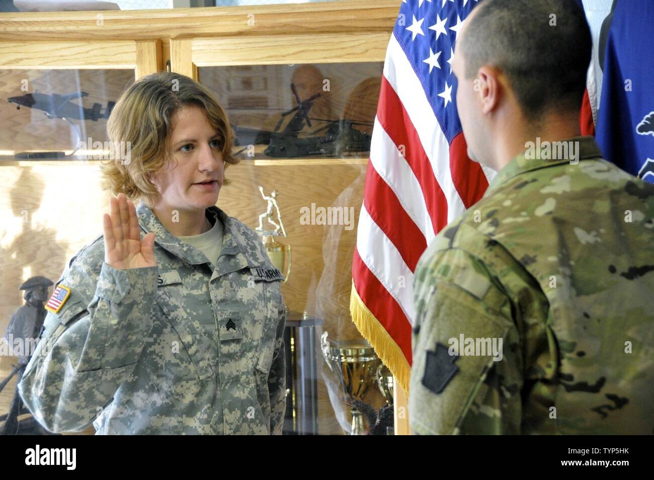 U.S. Army Sgt. Audrey Mays, unit supply specialist with Headquarters ...
