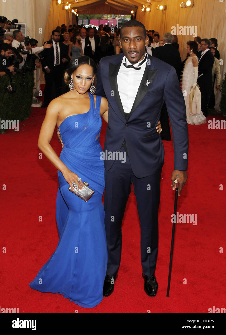 Amare Stoudemire and Alexis Welch arrives on the red carpet at the ...