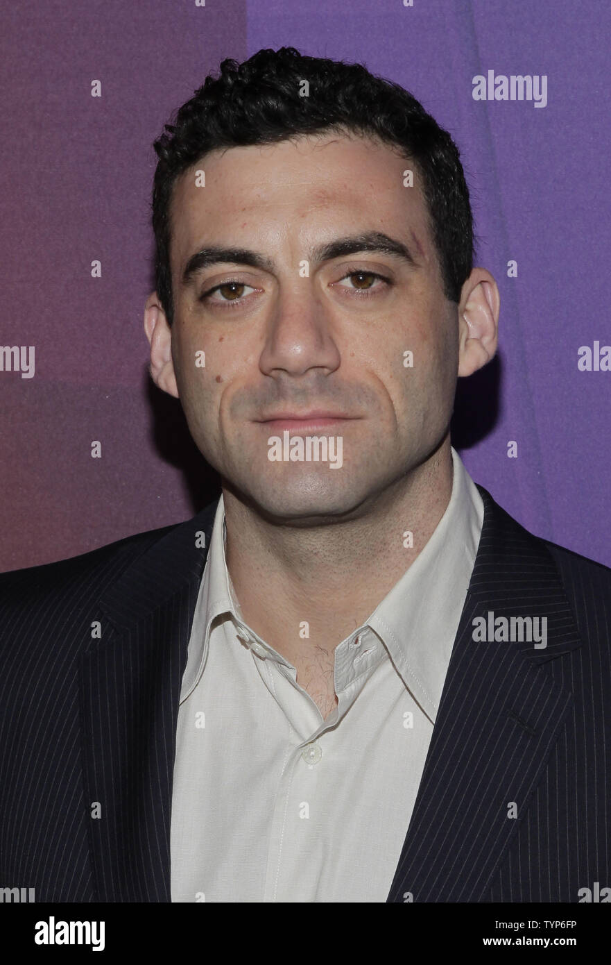 Morgan Spector arrives on the red carpet at NBC's Upfront Presentation ...