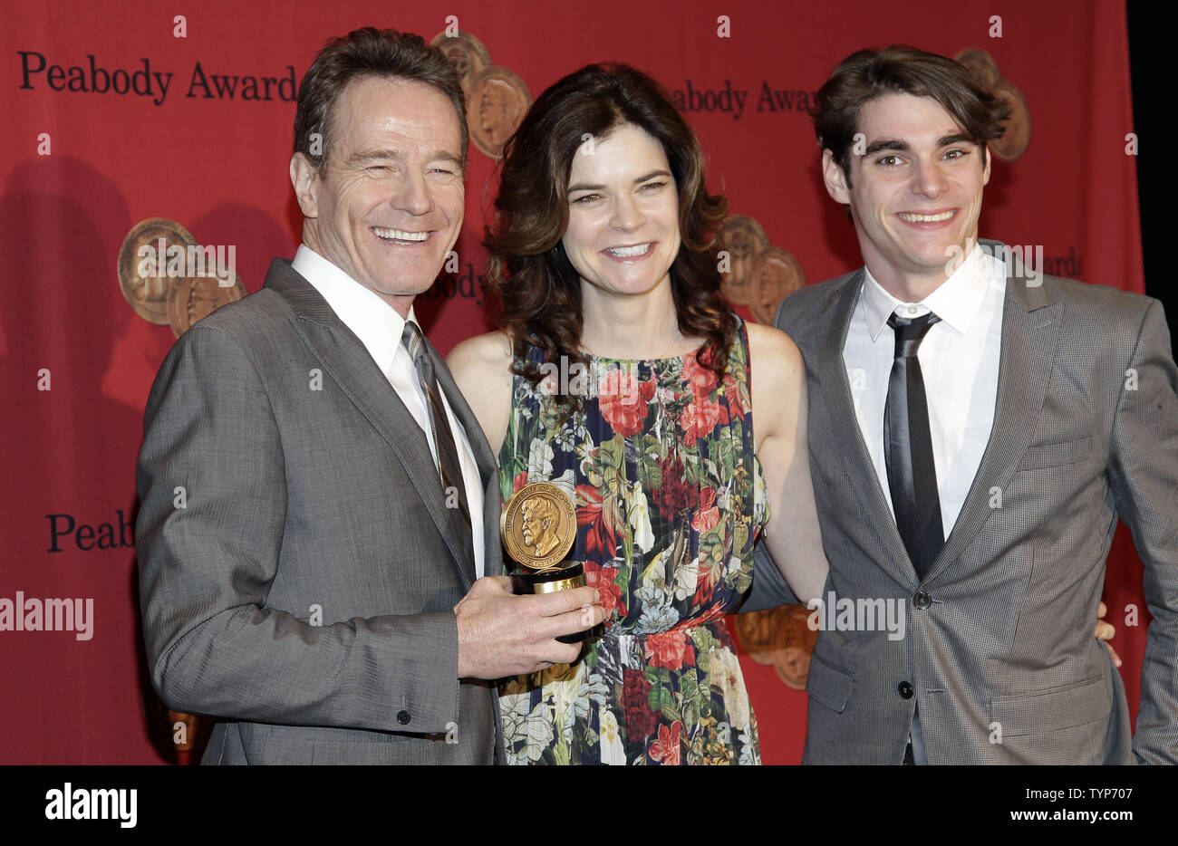 Bryan Cranston, Betsy Brandt and RJ Mitte arrive on the red carpet at ...