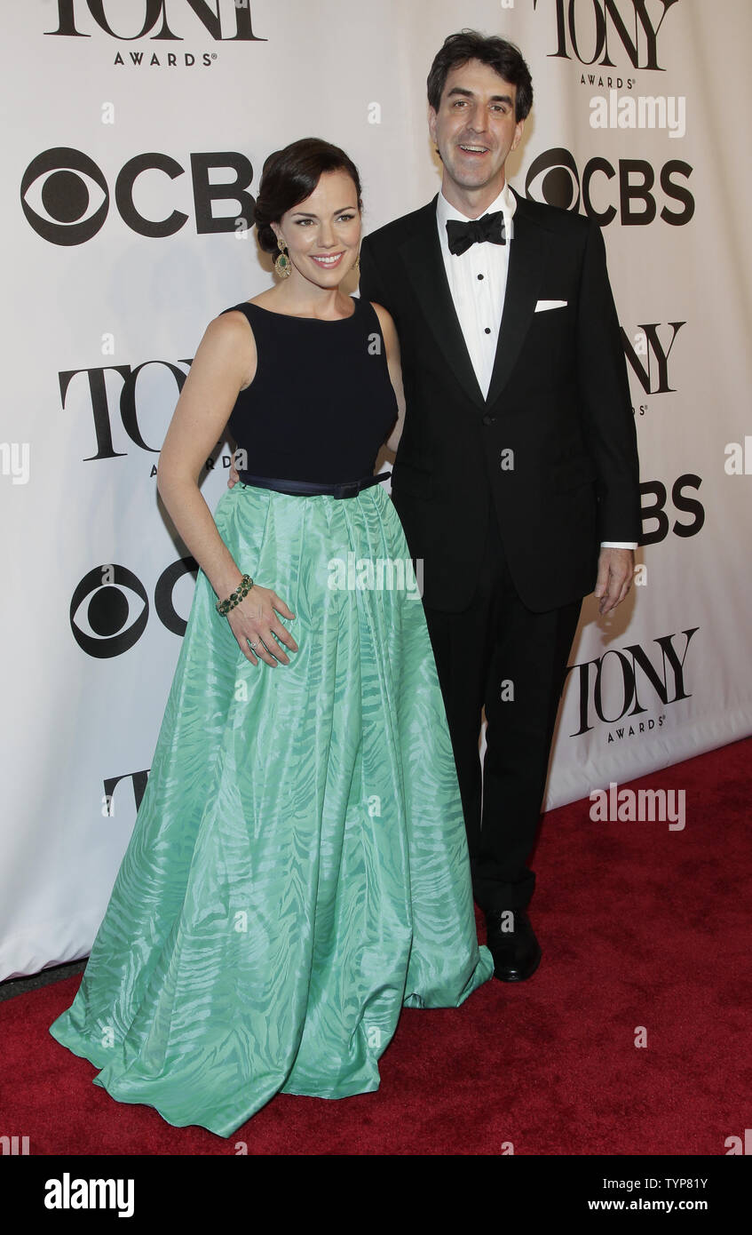 Georgia Stitt and Jason Robert Brown arrive on the red carpet at the ...