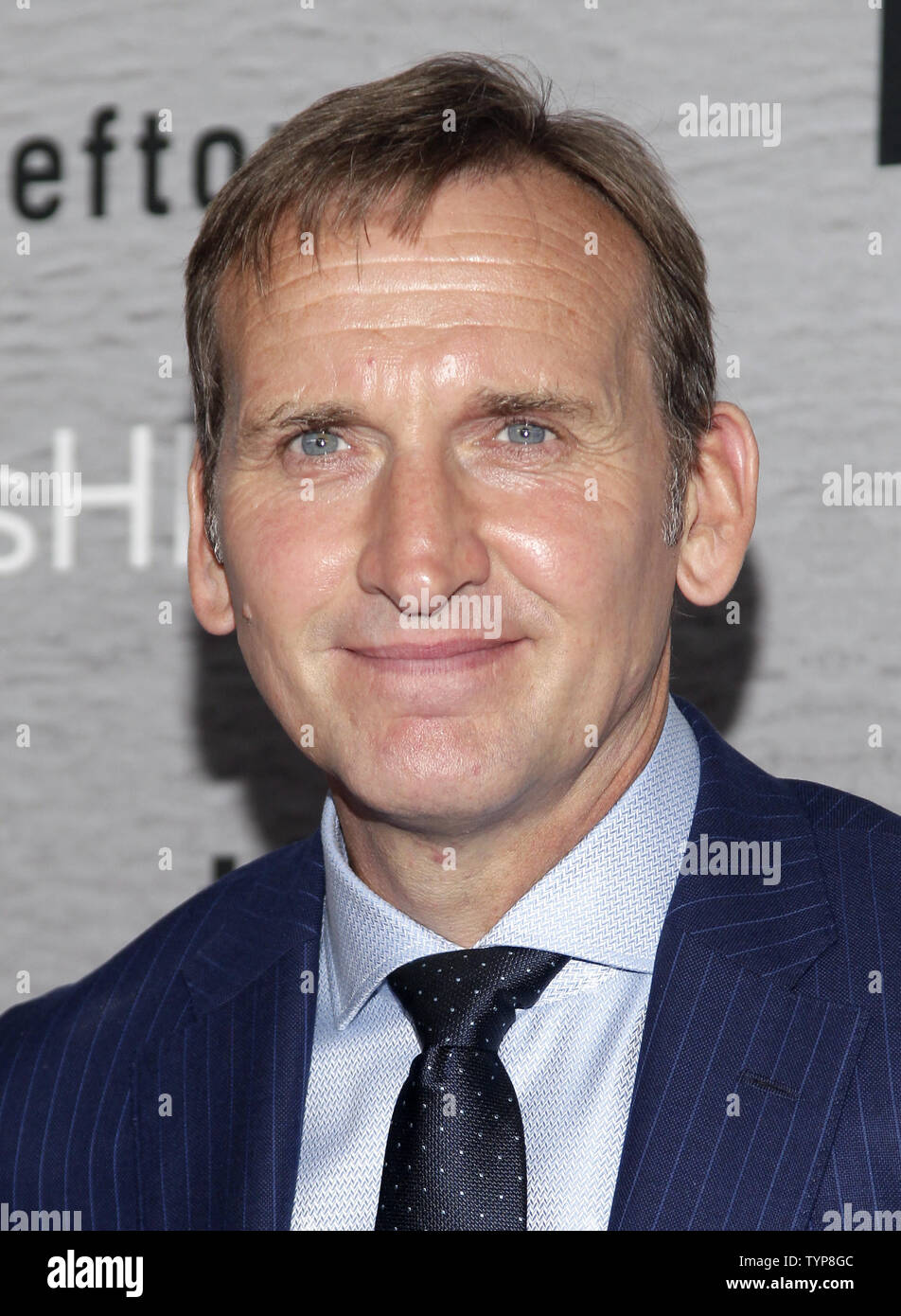Christopher Eccleston arrives on the red carpet at the premiere of HBO ...