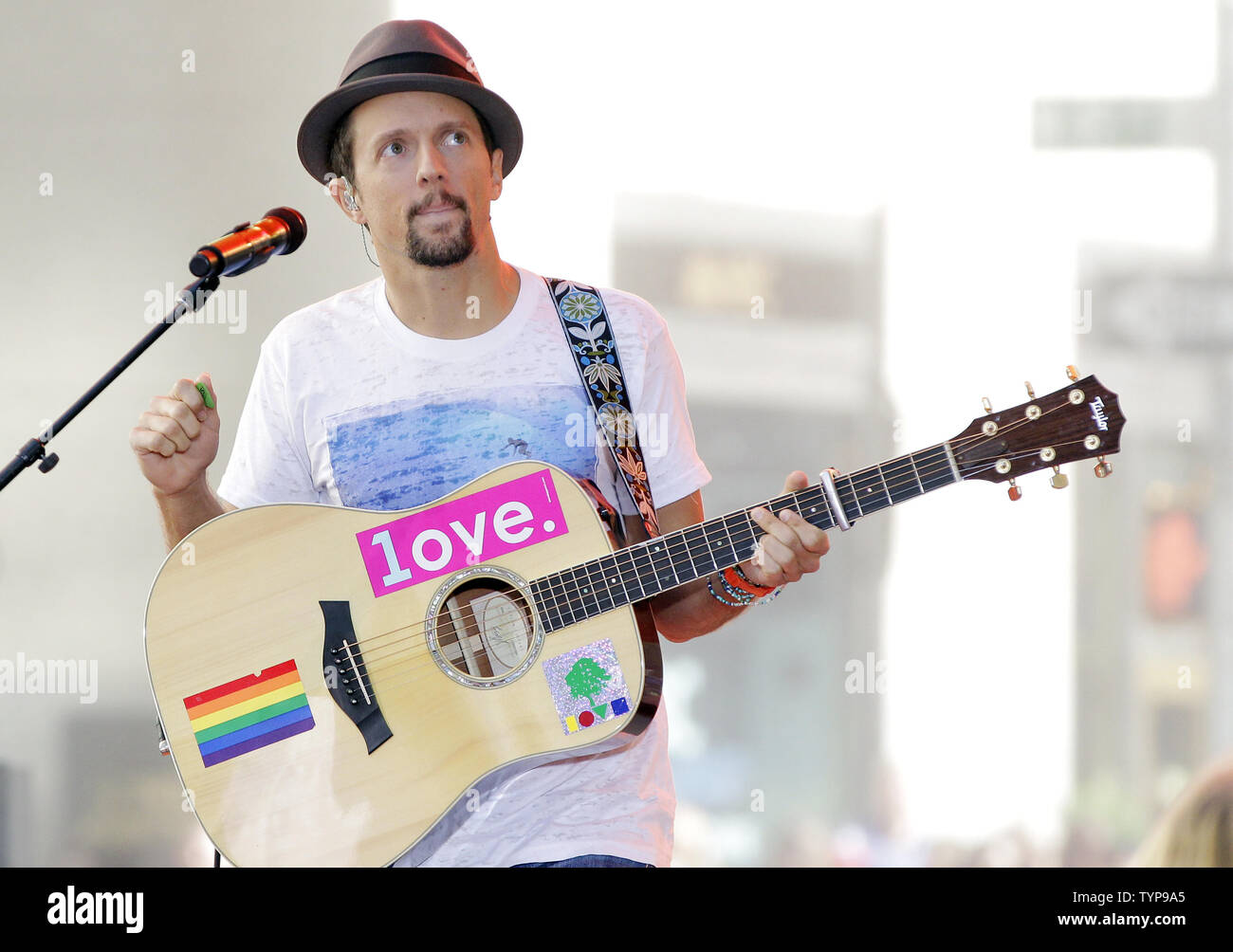 Jason Mraz performs on the NBC Today Show at Rockefeller Center in New ...