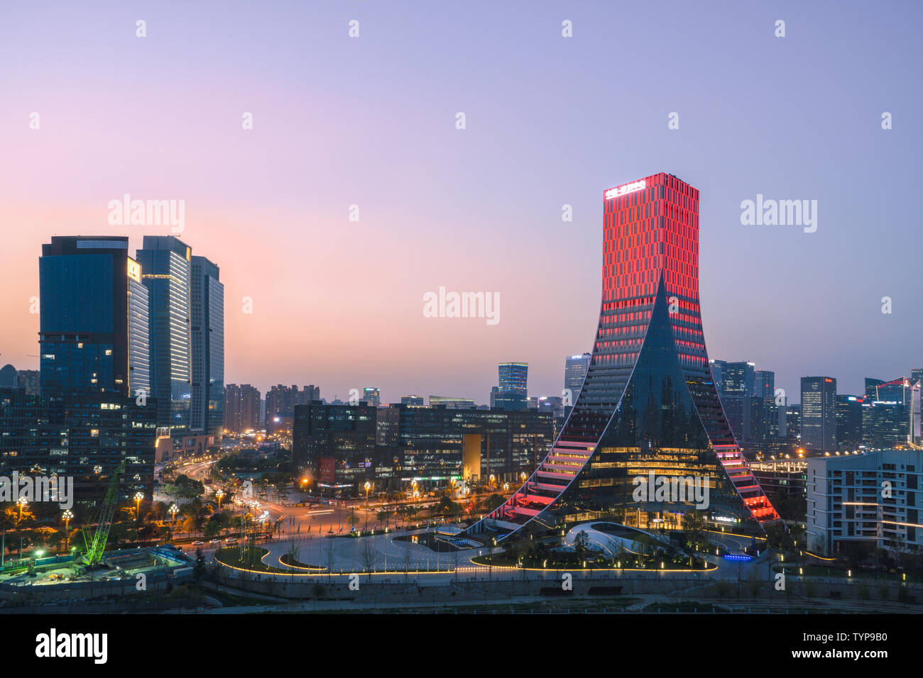 Chengdu European Center Architecture Stock Photo - Alamy