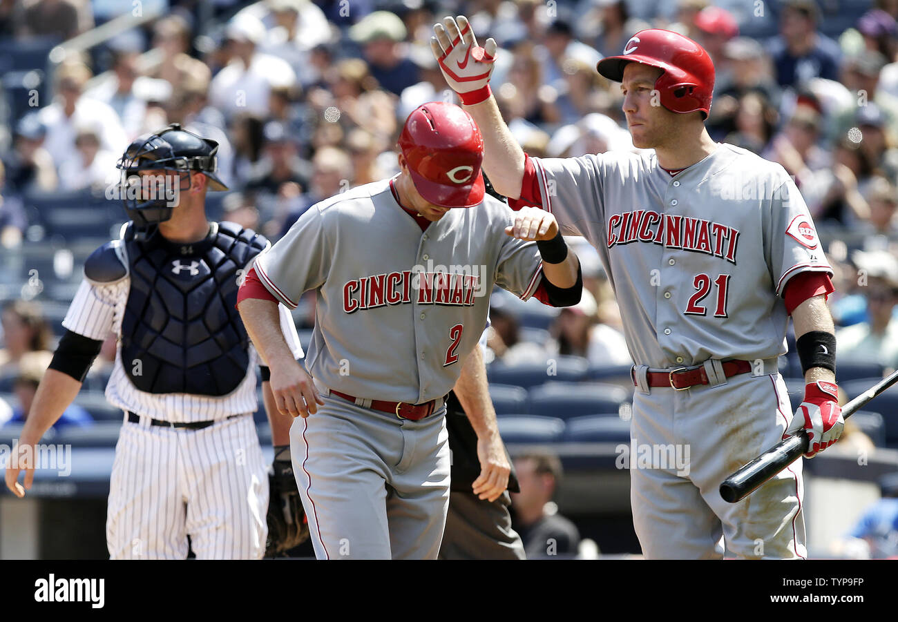 Cincinnati Reds Todd Frazier celebrates with Zack Cozart after Cozart ...