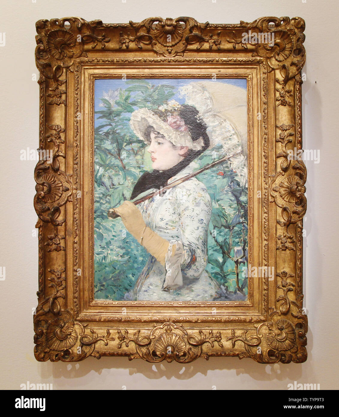 Edouard Manet's portrait "Le Printemps" is on display for a press ...
