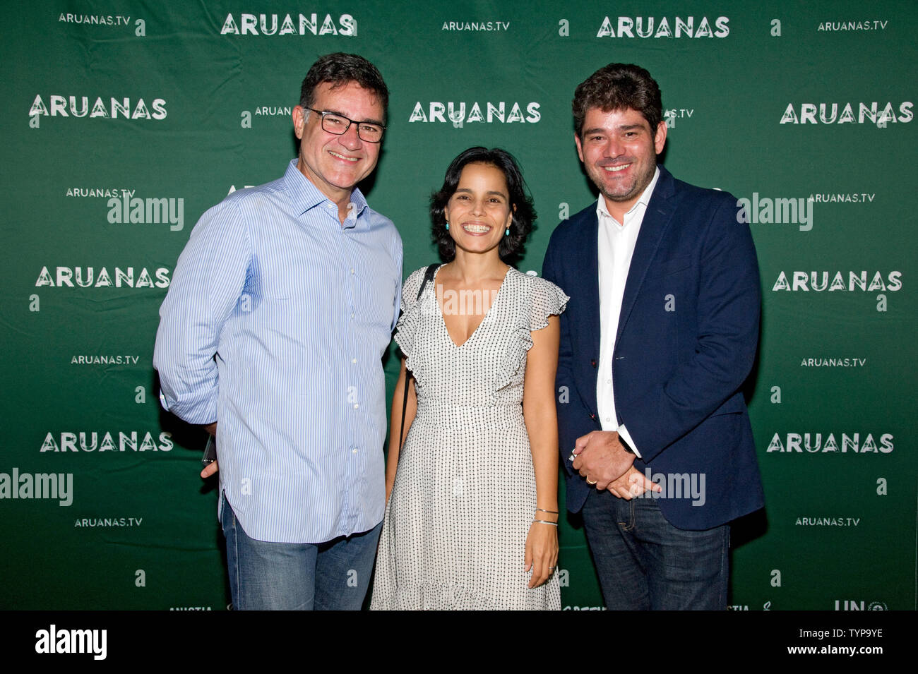 NEW YORK, NY - JUNE 24: Sergio Valente, Ana Lucia Villela and Raphael Correa Netto attend the ...