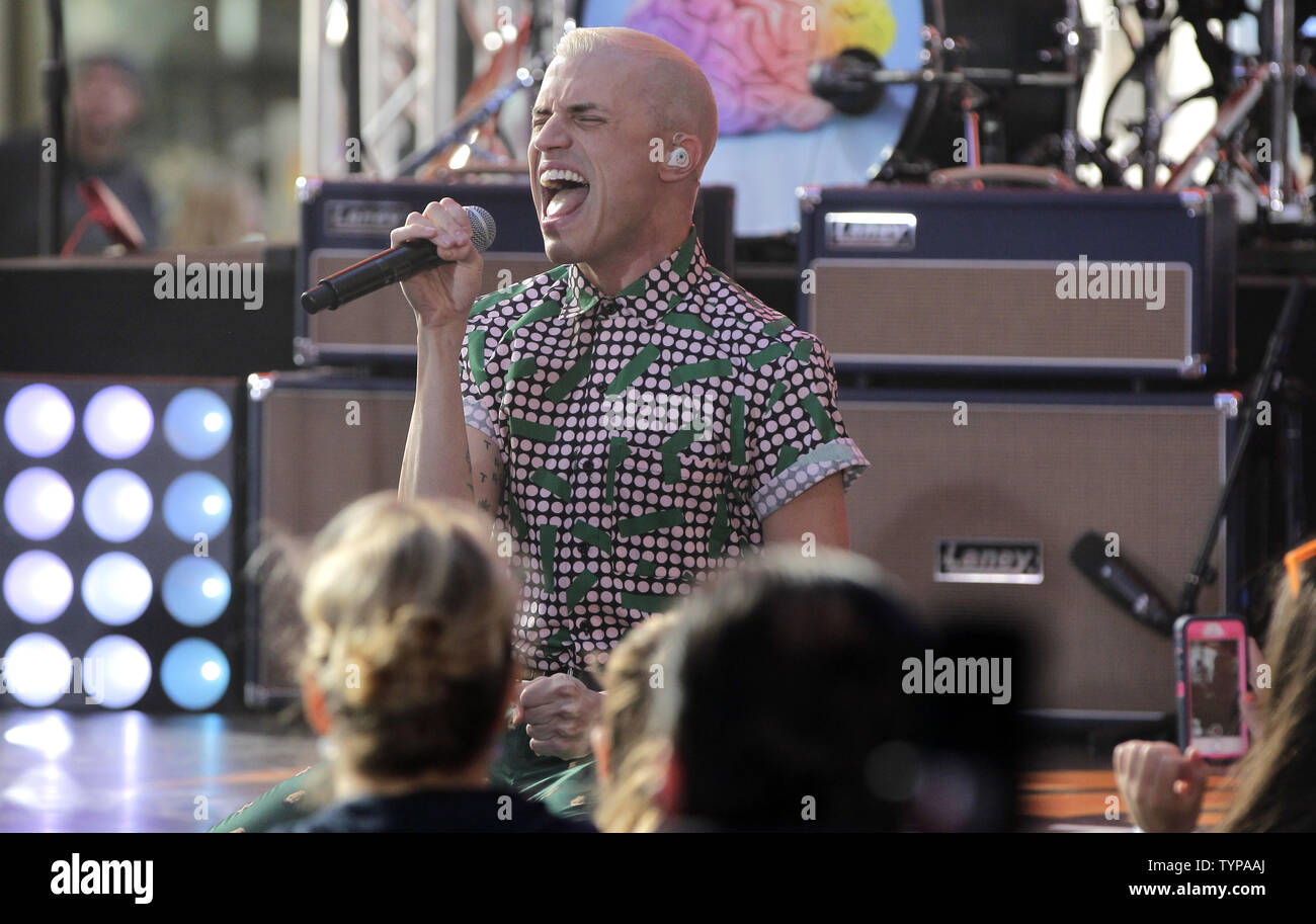 Tyler Glenn and Neon Trees perform on the NBC Today Show at Rockefeller ...