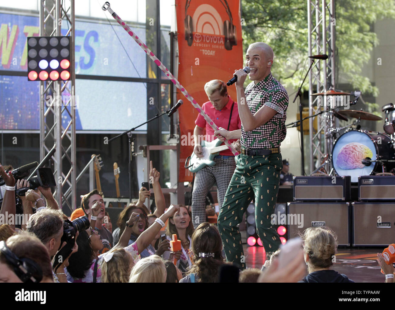Tyler Glenn and Neon Trees perform on the NBC Today Show at Rockefeller ...