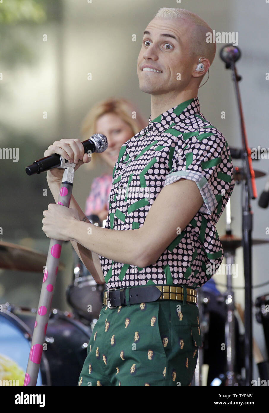Tyler Glenn and Neon Trees perform on the NBC Today Show at Rockefeller ...