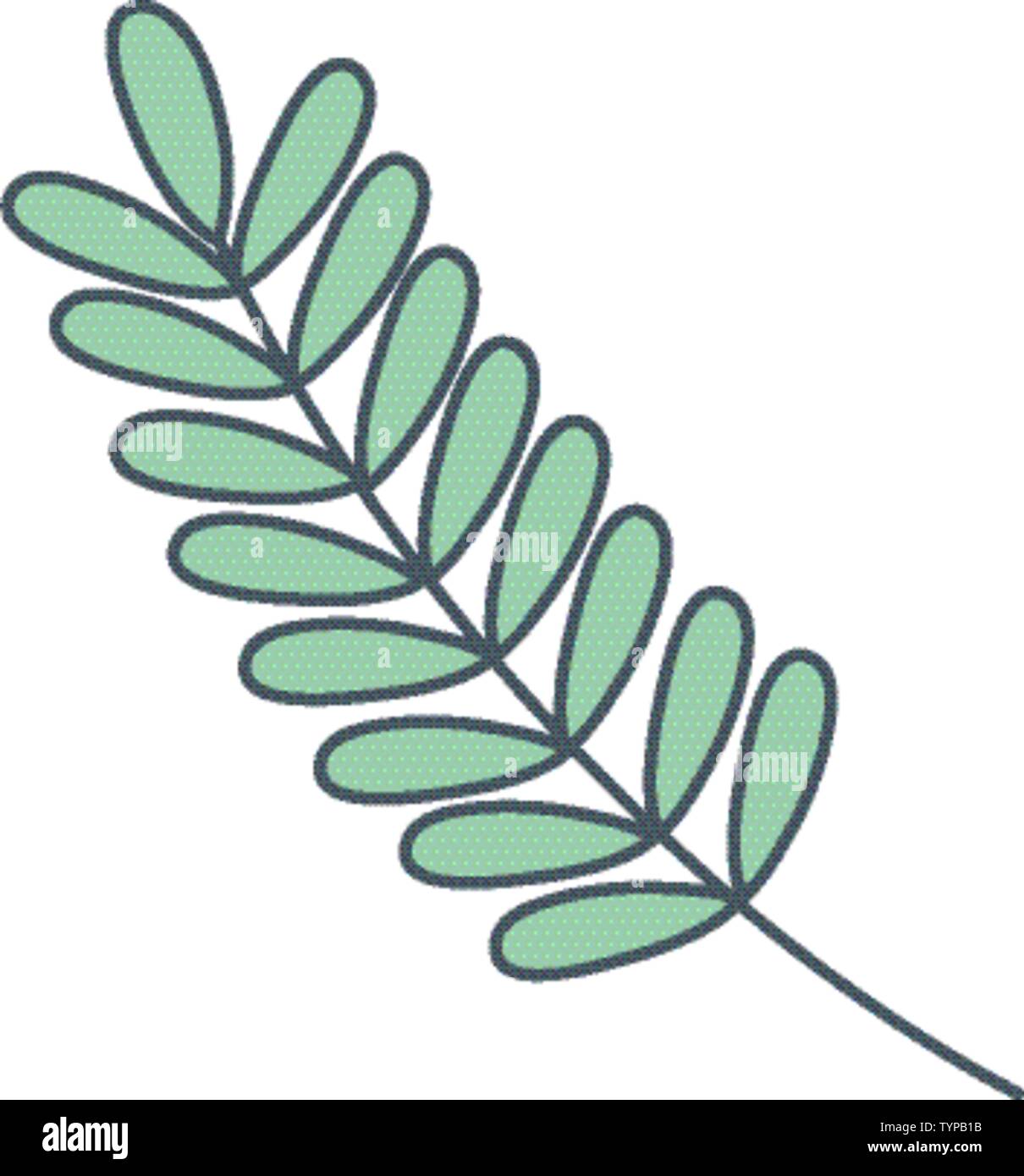 nature leafs cartoon vector illustration graphic design Stock Vector ...