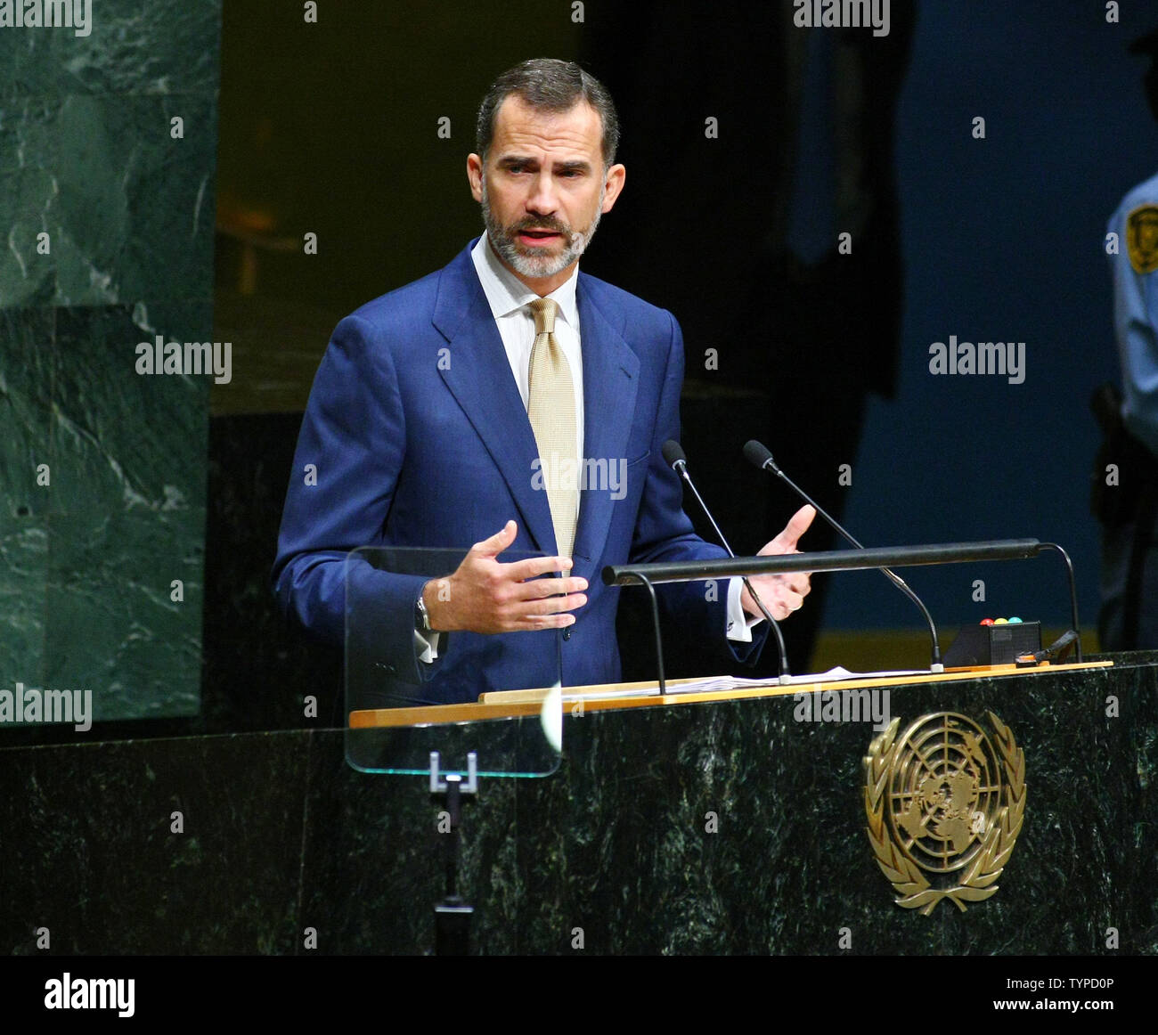 King Don Felipe VI of Spain addresses the 69th session of the United ...