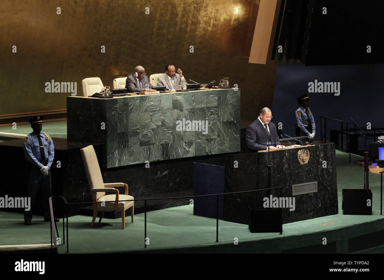 His Majesty King Tupou VI of Tonga speaks at the 69th United Nations ...