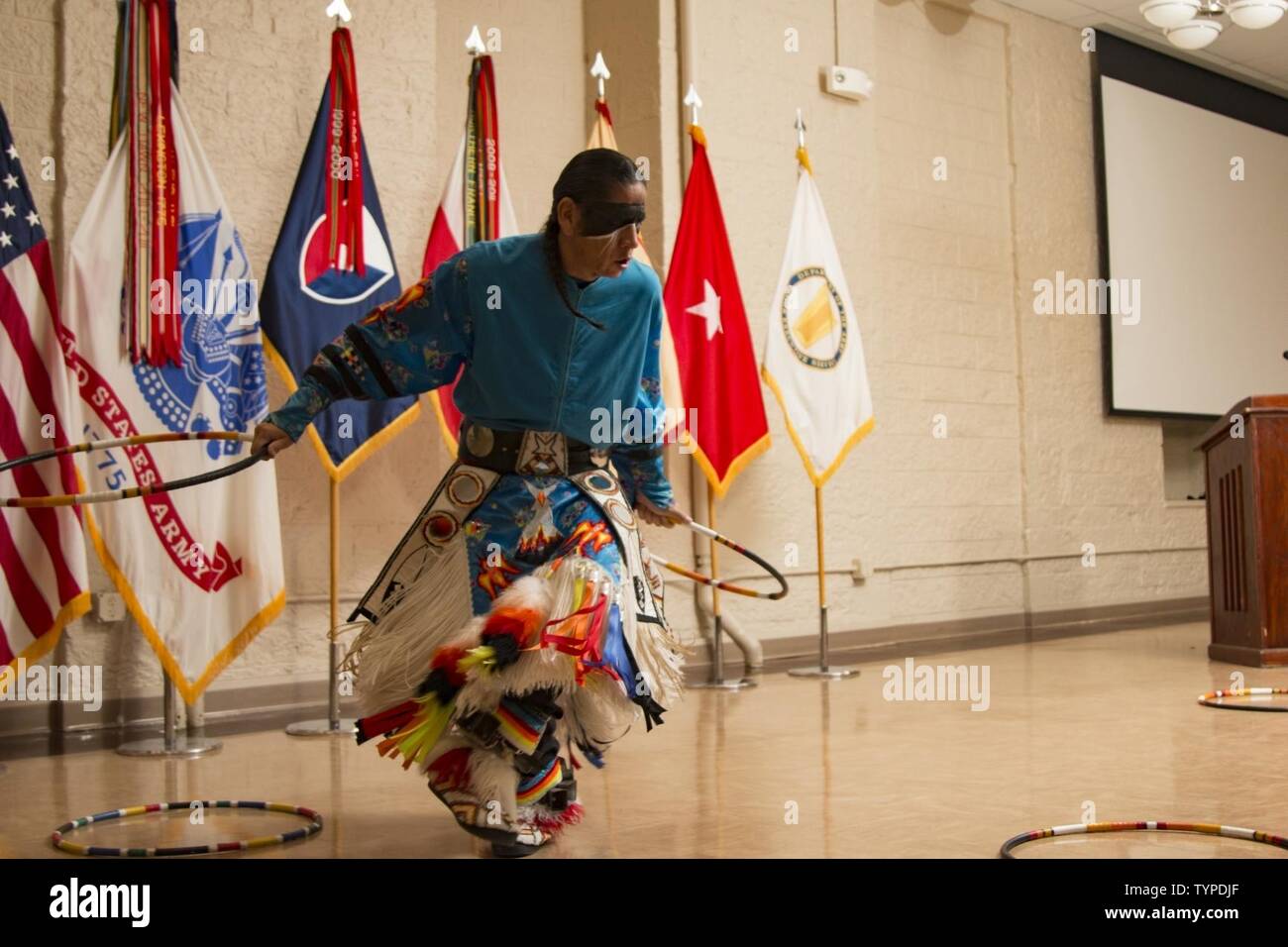 Ronald Preston from the San Carlos Apache Nation performs an Apache ...