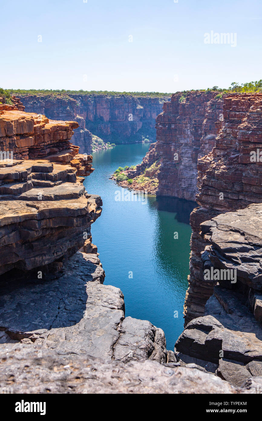 overview of King George River gorge in the Kimberleys in Western ...