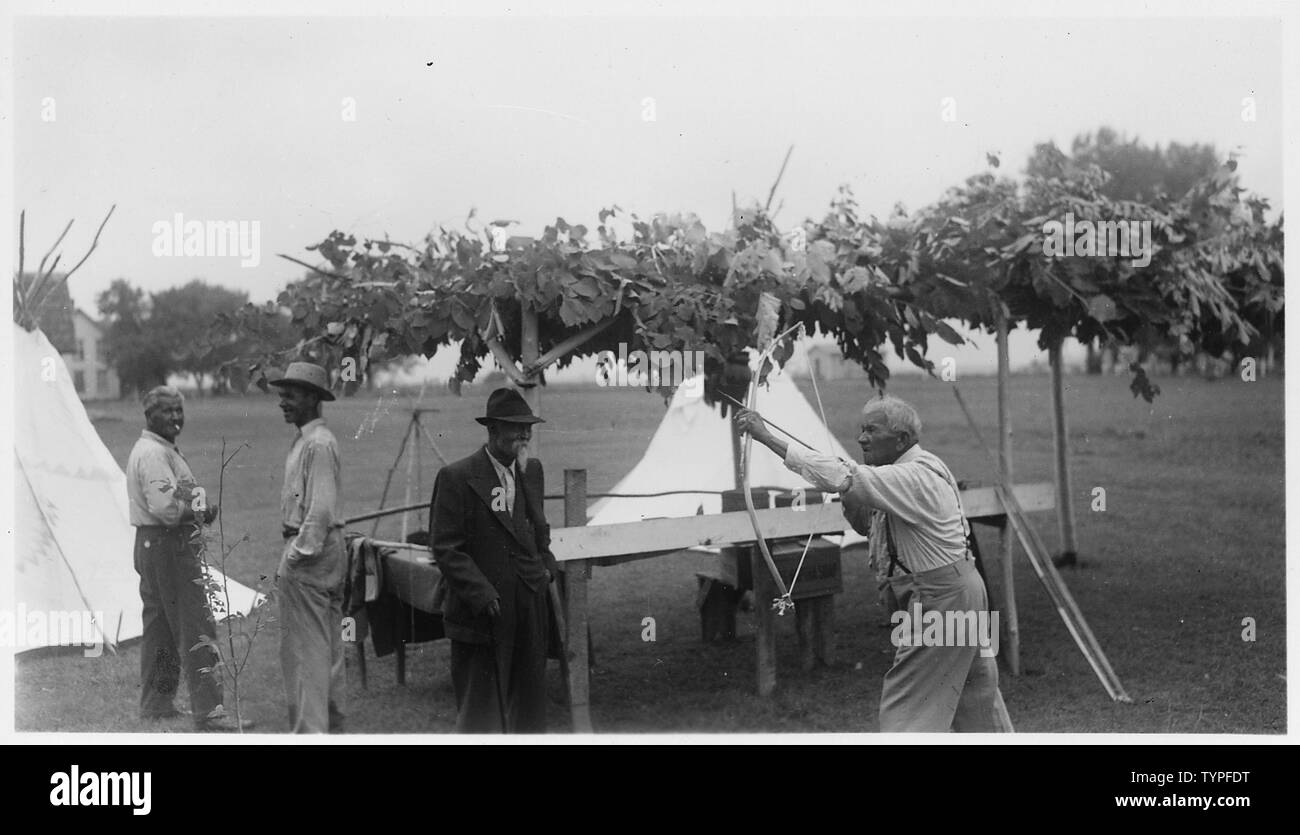 Waukon-you-you (George Crooks Sr.) and an old pioneer.; Scope and ...