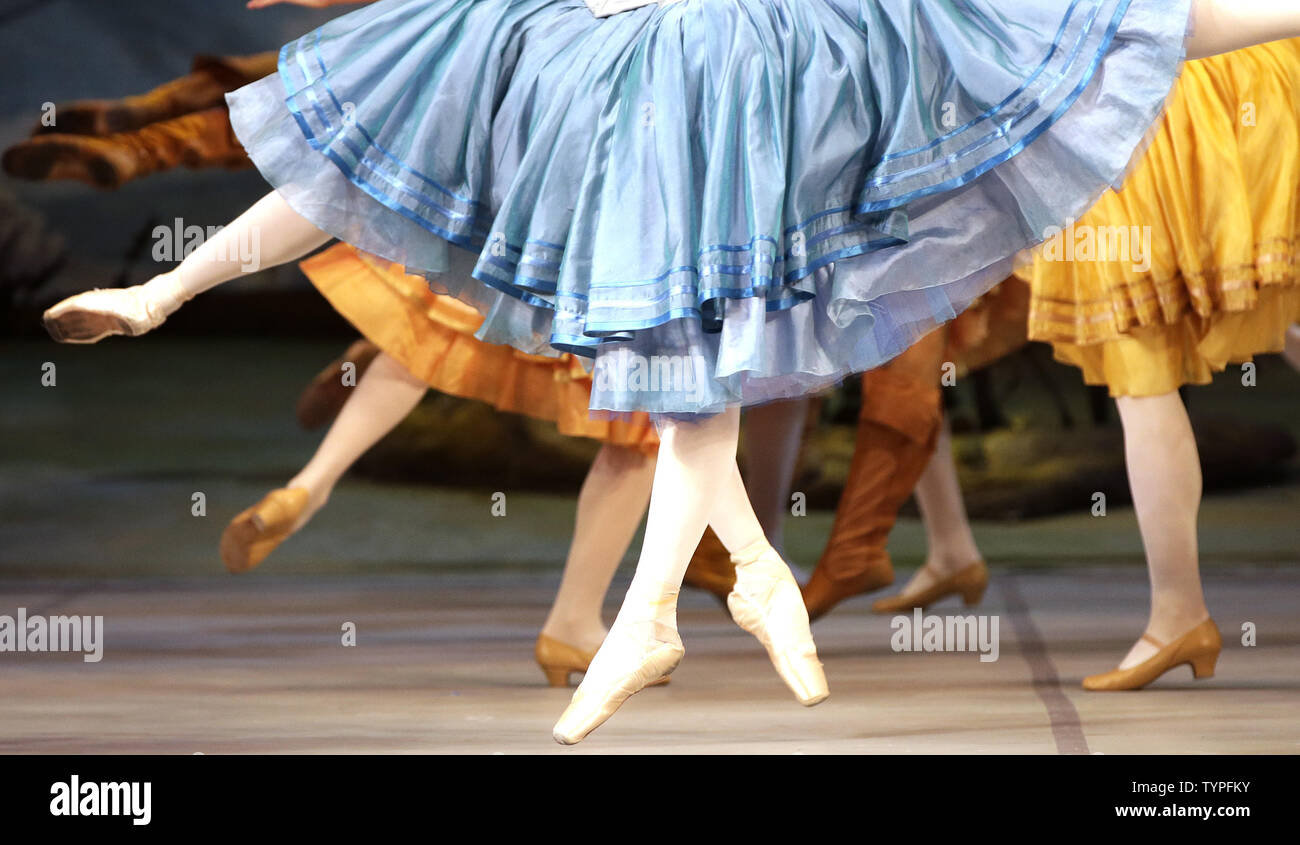 Mikhailovsky Ballet dancers perform a scene from 'Giselle' at a dress ...