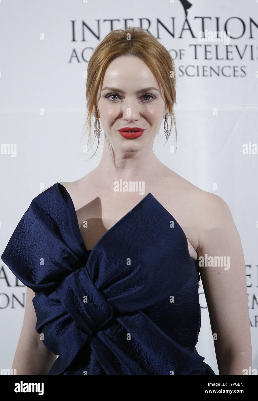 Christina hendricks 2014 international academy hi-res stock photography ...