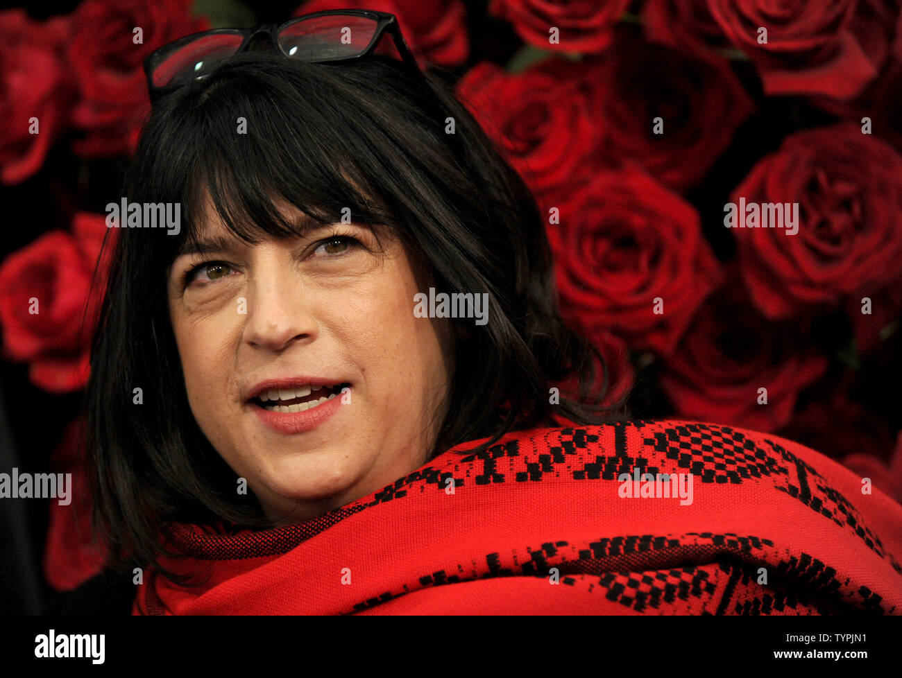 E.L. James arrives on the red carpet at the 'Fifty Shades Of Grey' New ...
