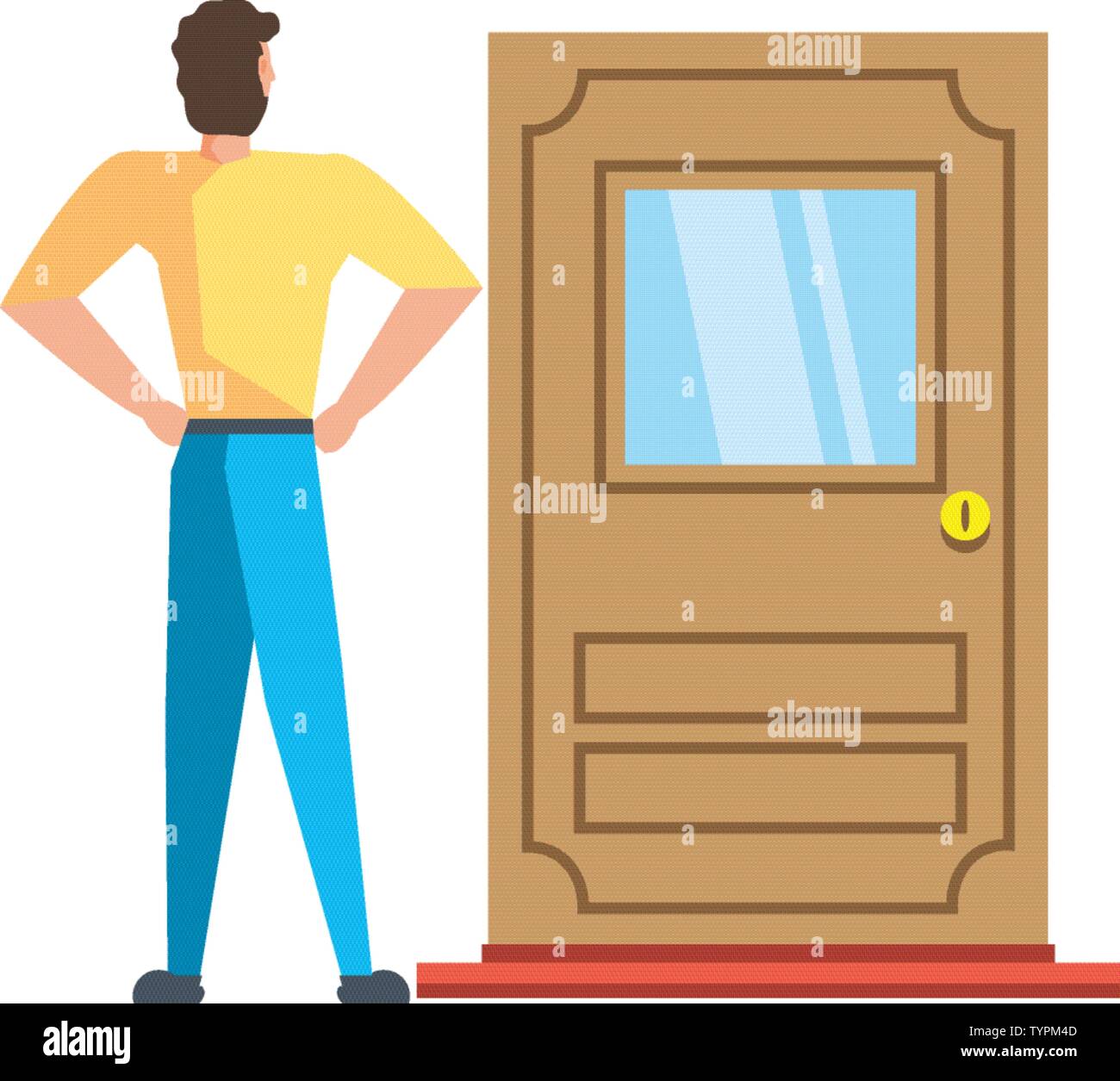 Door and avatar man design, frame entrance architecture doorway and ...