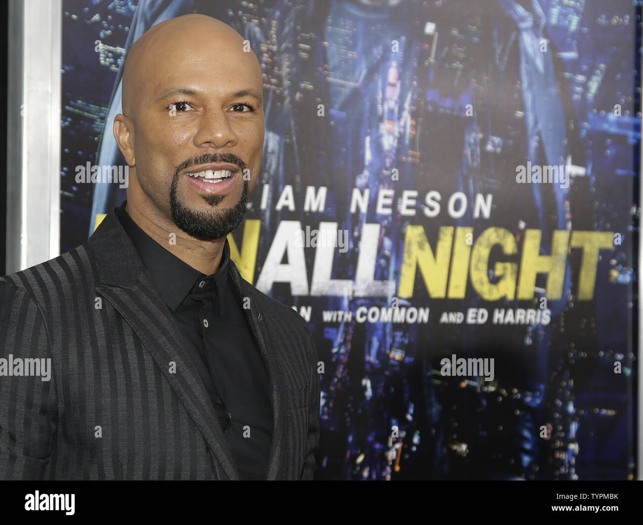 Common arrives on the red carpet at the World Premiere of Run All Night ...