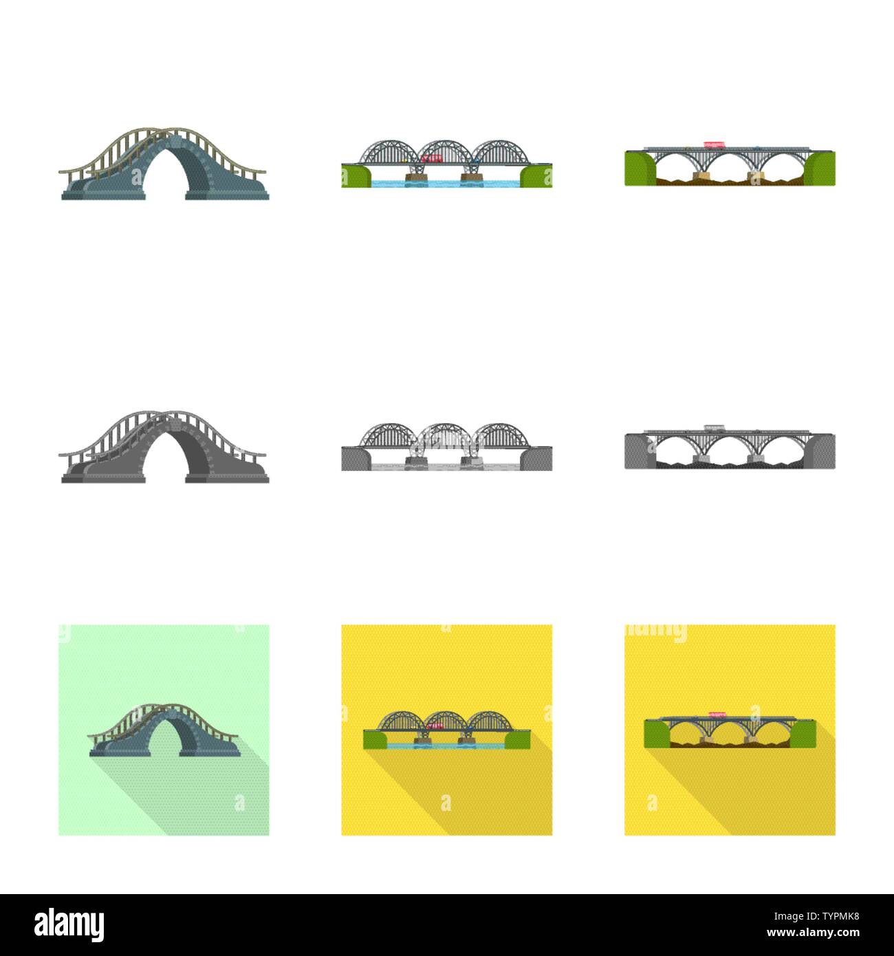 Isolated object of connection and design sign. Set of connection and side vector icon for stock ...