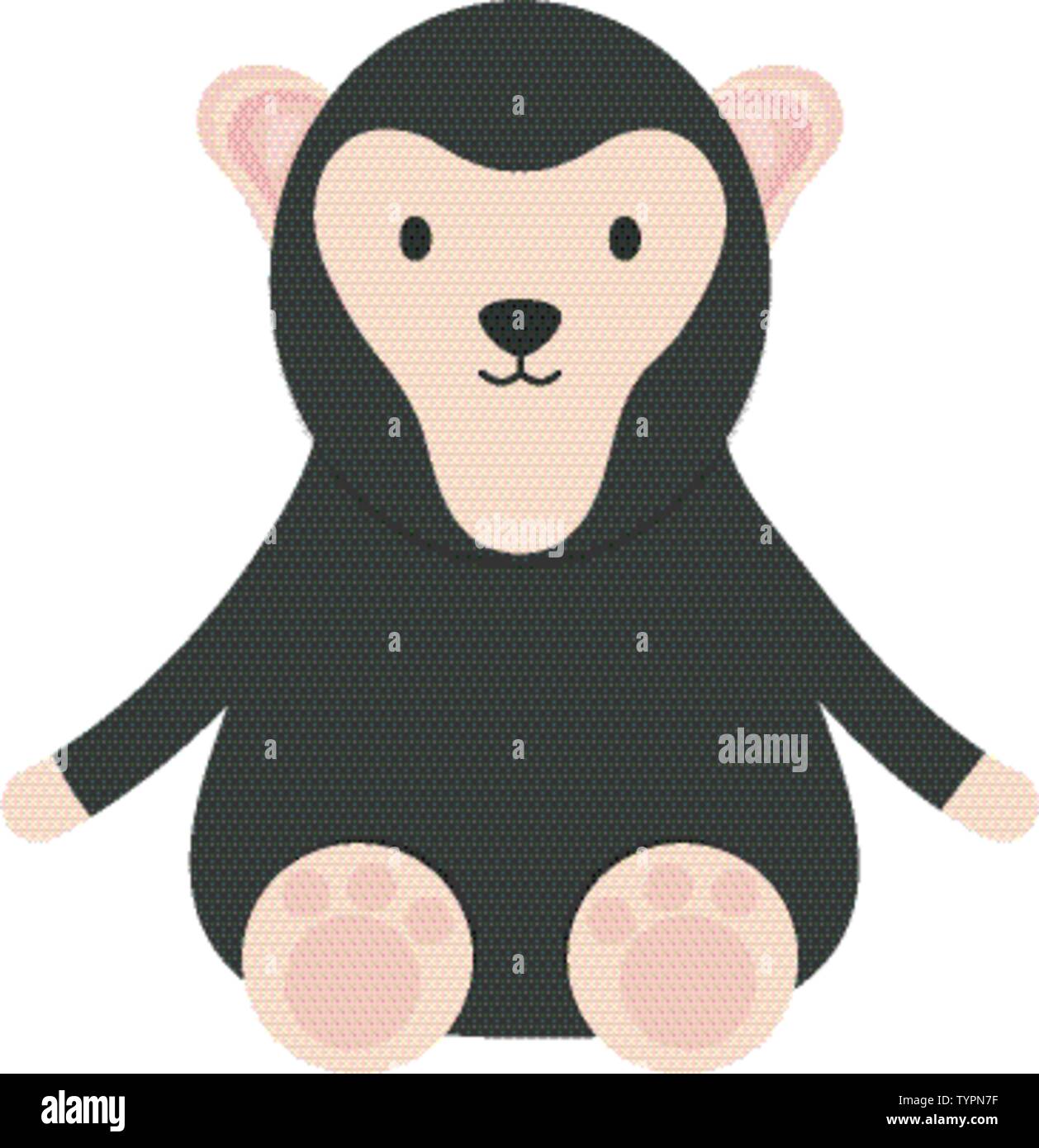 cute monkey childish character vector illustration design Stock Vector ...