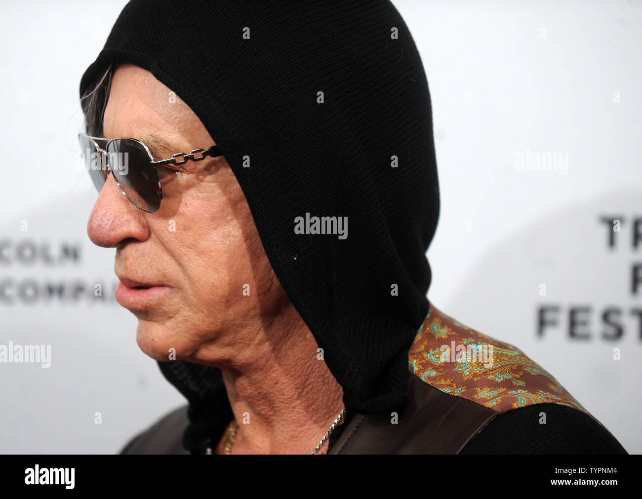 Mickey Rourke arrives on the red carpet at the World Premiere Narrative ...
