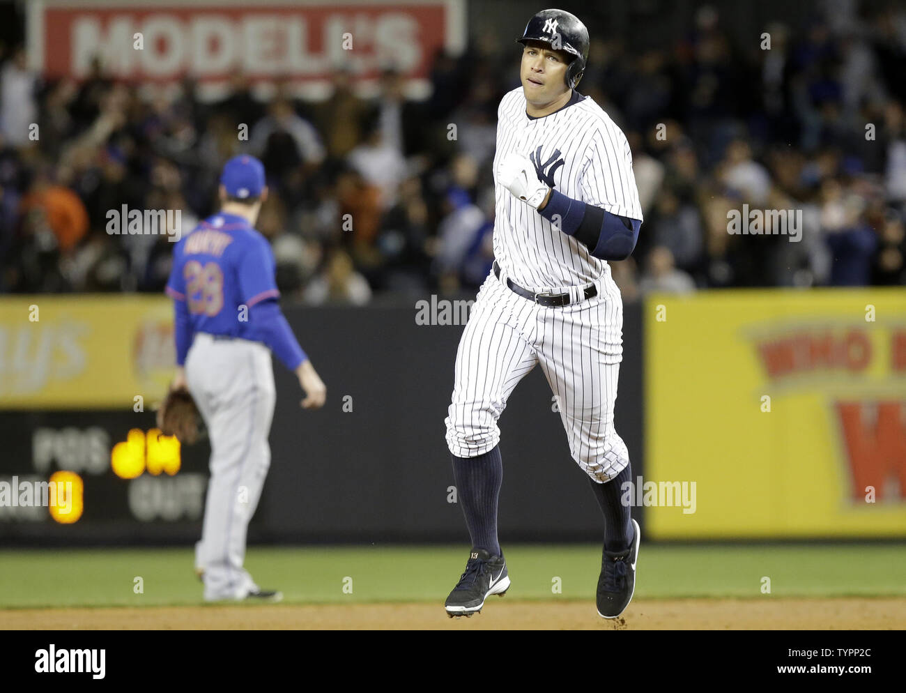 New York Yankees Alex Rodriguez runs the bases after hitting a solo ...