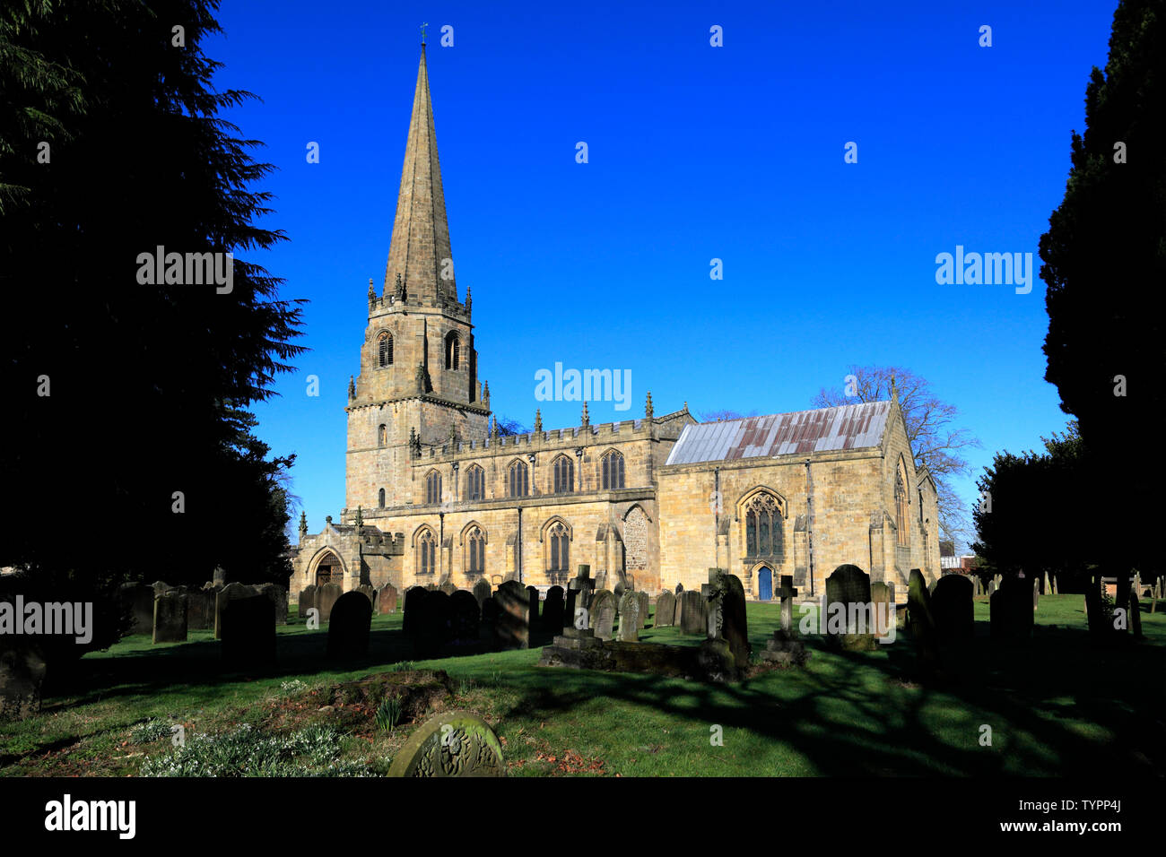 St Marys church, Masham town, North Yorkshire, England, UK Stock Photo ...