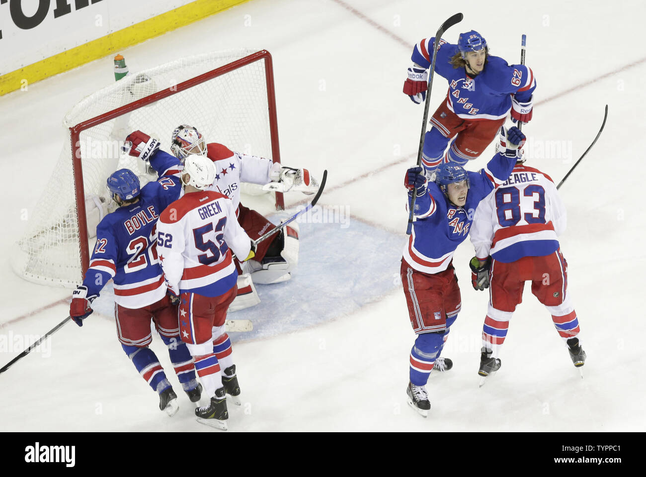 New York Rangers Jesper Fast celebrates after scoring a goal in the 3rd ...