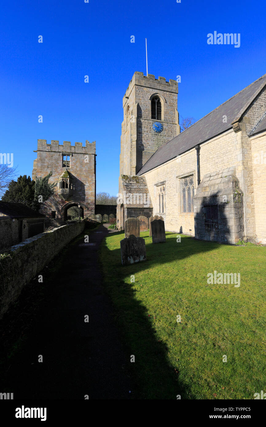 St nicholas church west tanfield hi-res stock photography and images ...