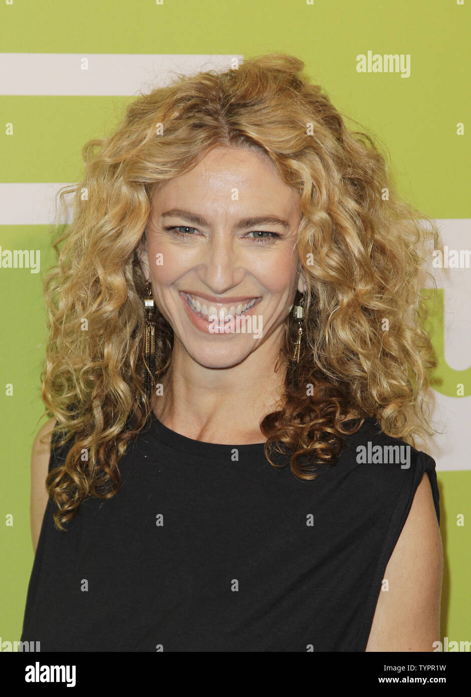 Claudia Black arrives on the red carpet at the CW Network's New York ...