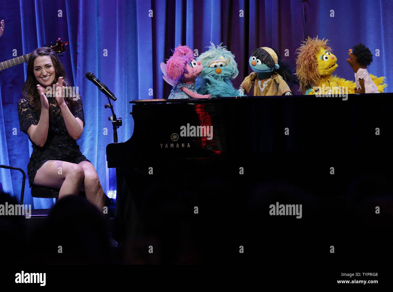 Sara Bareilles performs with Abby Cadabby and other Sesame Street ...