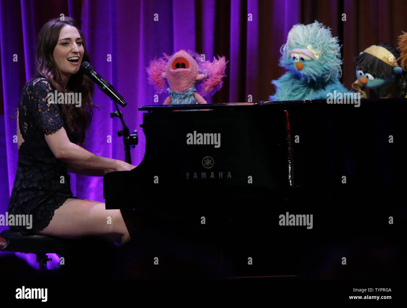 Sara Bareilles performs with Abby Cadabby and other Sesame Street ...