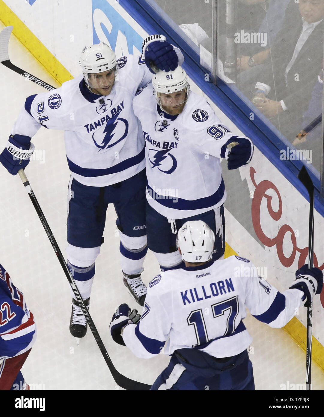 Tampa Bay Lightning Alex Killorn celebrates with Valtteri Filppula and ...