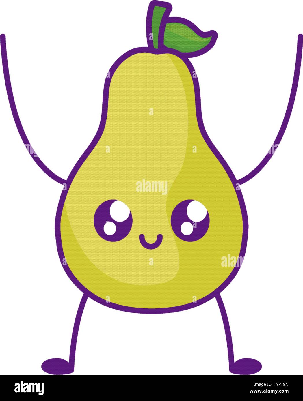 delicious pear fruit kawaii character vector illustration design Stock ...