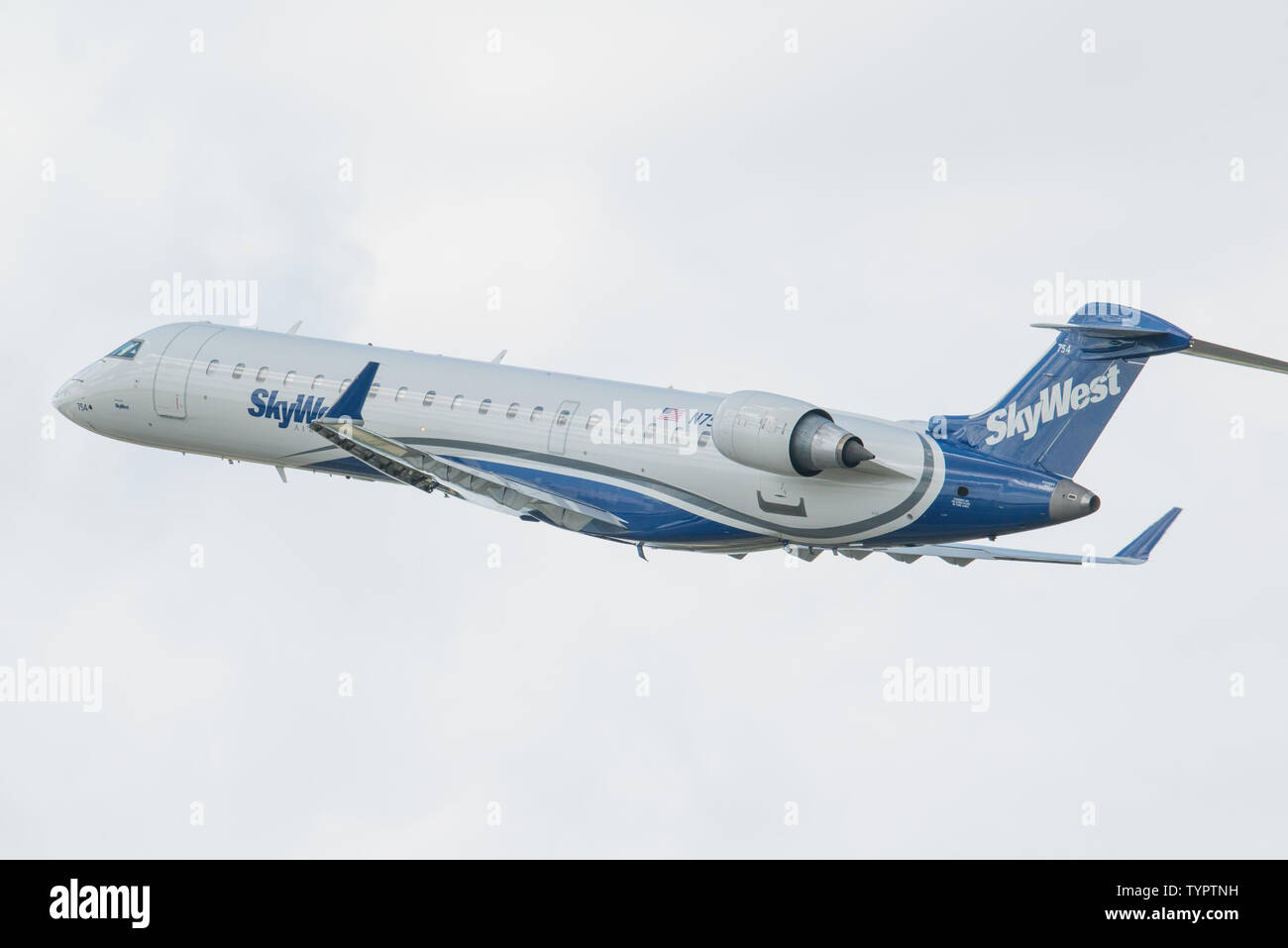 MINNEAPOLIS, MINNESOTA / USA - JUNE 25, 2019: Closeup of airplane ...