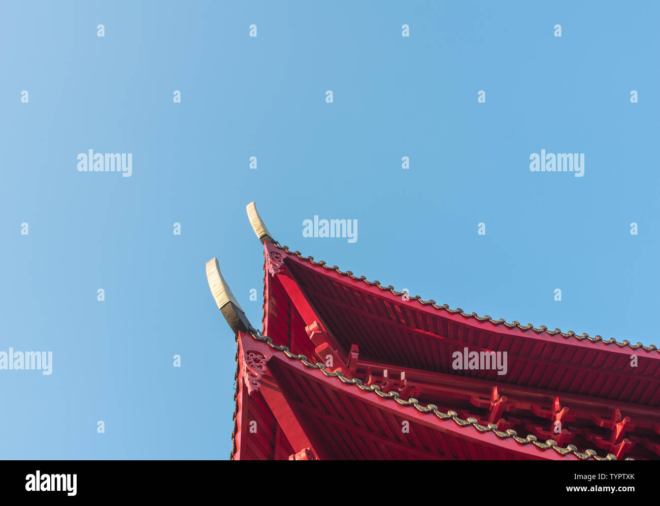 Part of the building of the ancient city building in Zhenhai Tower ...