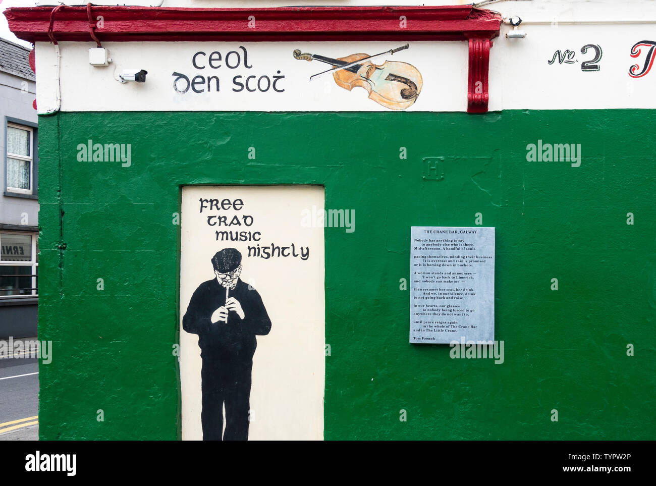 The Crane Bar, a famous traditional music pub in Galway City Stock ...