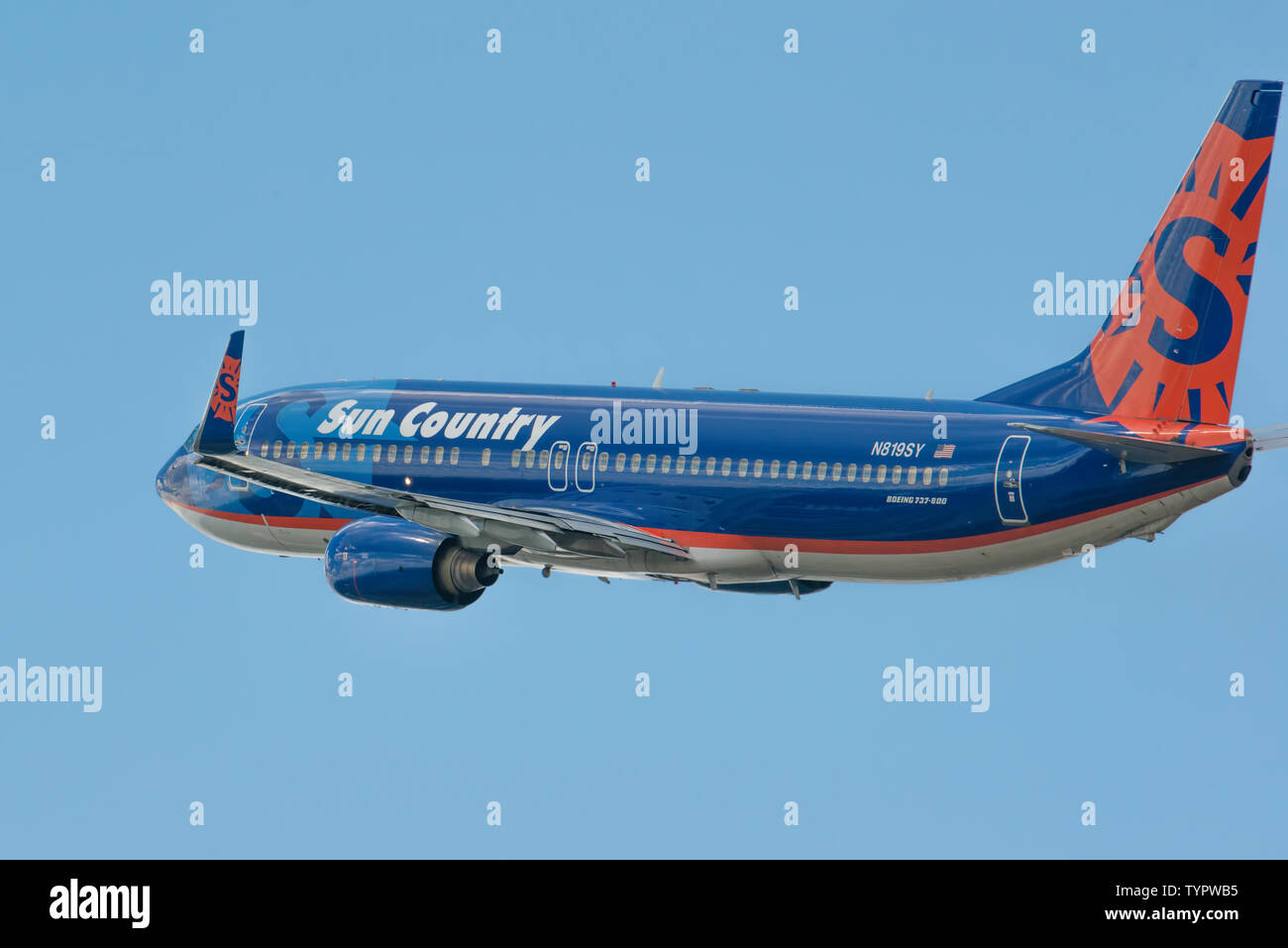 MINNEAPOLIS, MINNESOTA / USA - JUNE 25, 2019: Closeup of airplane ...