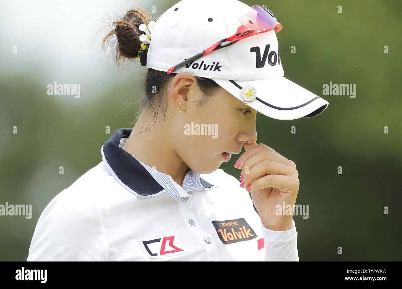 Chella Choi Korea stands on the first green in the final round of the ...