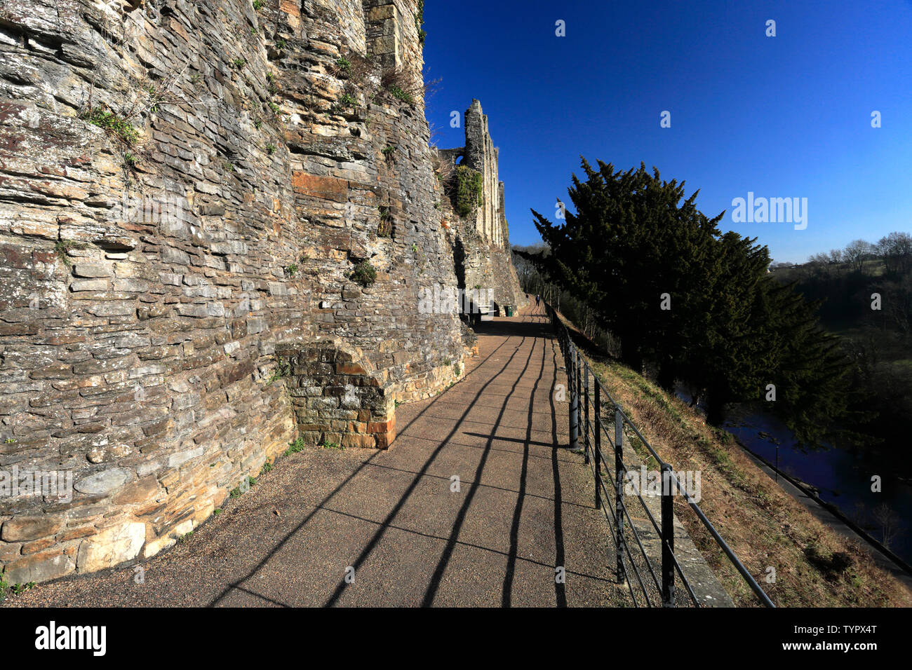 The Walls around Richmond Castle, Richmond town, North Yorkshire ...