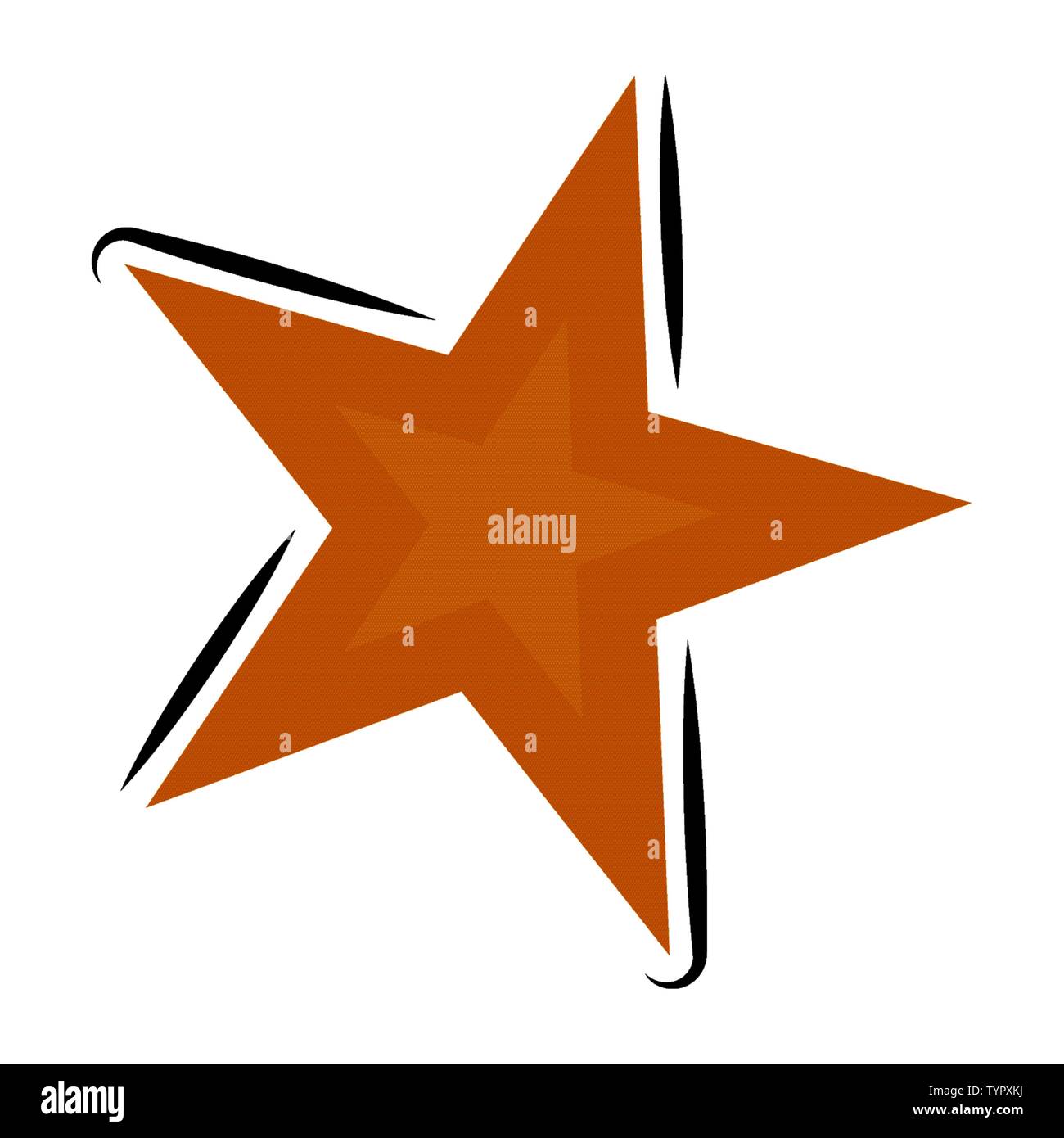 Isolated golden star shape over a white background - Vector Stock ...