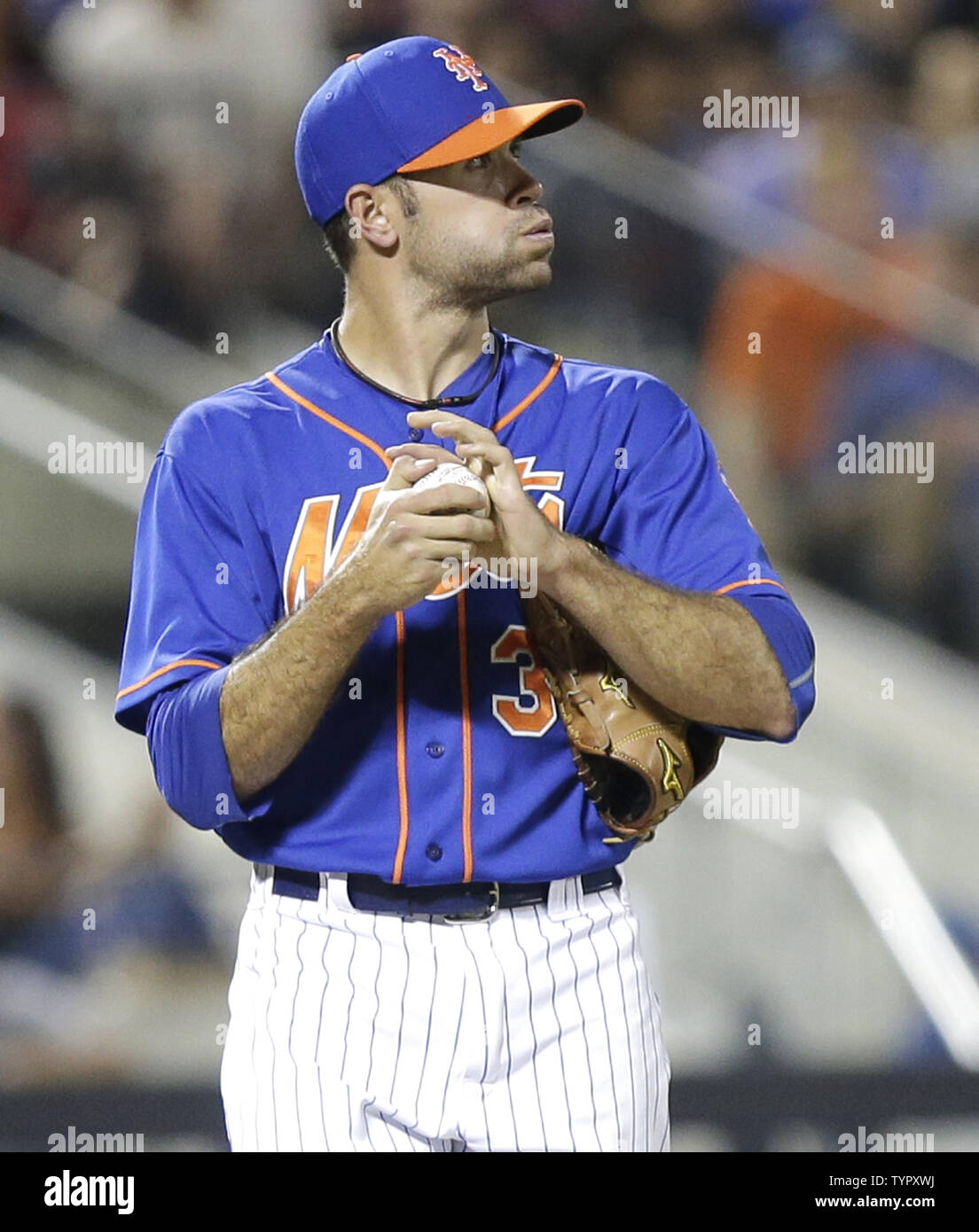 New York Mets relief pitcher Sean Gilmartin stands on the mound after a ...