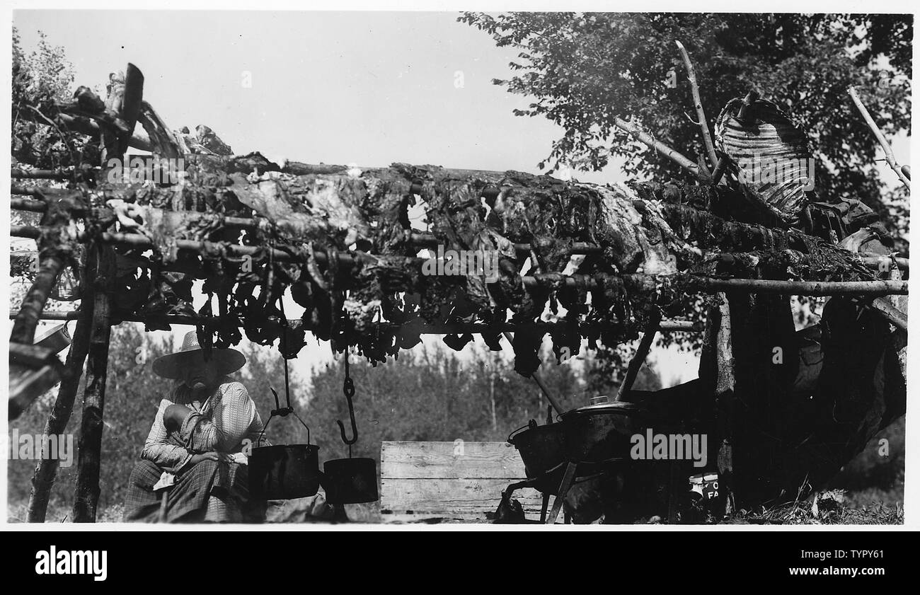 Woman drying meat hi-res stock photography and images - Alamy