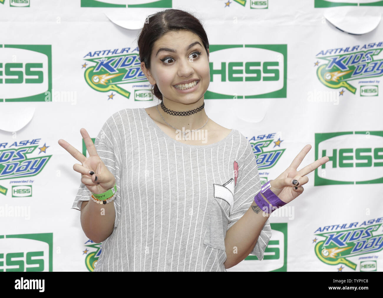 Alessia Cara arrives on the red carpet at Arthur Ashe Kids Day before ...