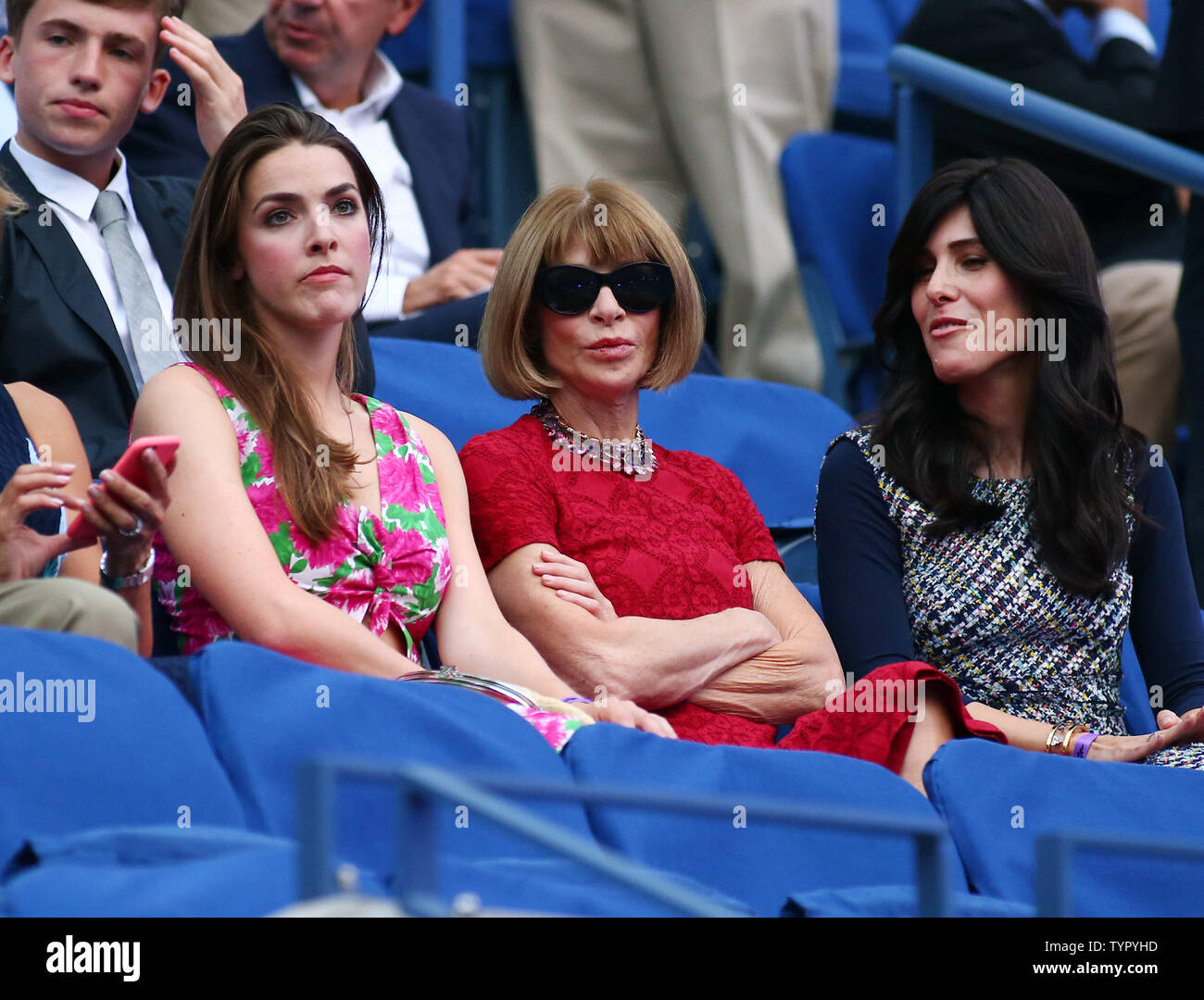 Anna Wintour attends the opening night at the US Open Tennis ...