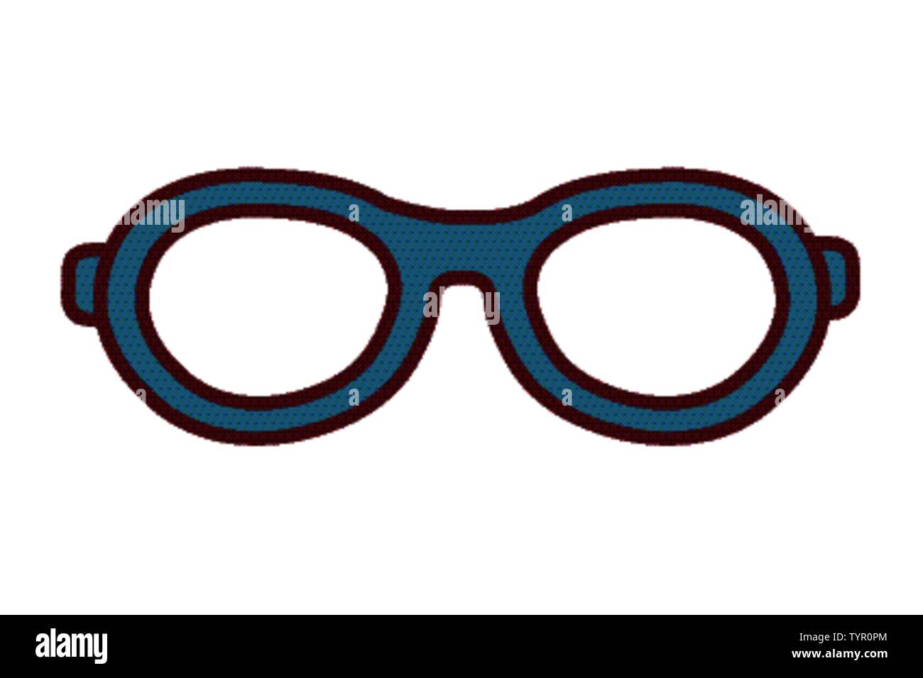glasses lens cartoon vector illustration graphic design Stock Vector ...